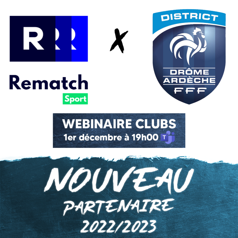 LE DDAF S’ASSOCIE A REMATCH – DISTRICT DRÔME-ARDÈCHE DE FOOTBALL